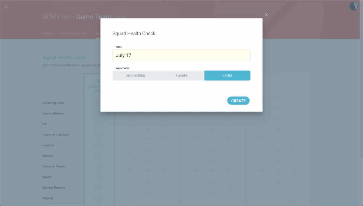 Team Radar Online-Tool | TeamRetro