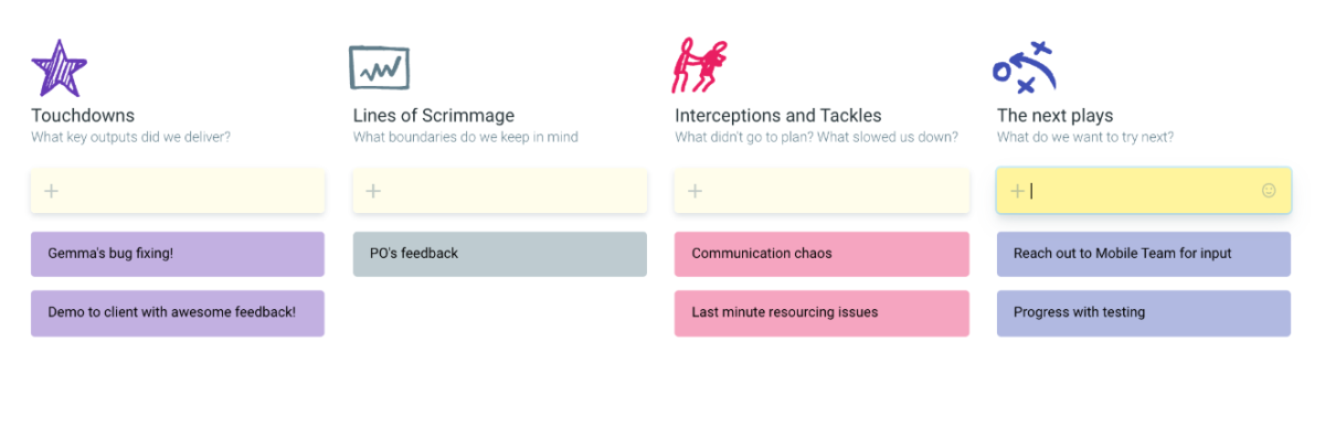 Sports Retrospective | Facilitating a Retro | TeamRetro
