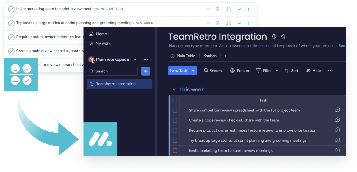 Monday.com Integration | TeamRetro
