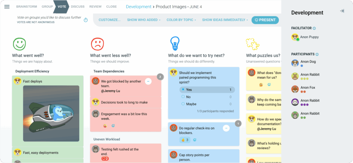 TeamRetro vs EasyRetro - Retrospective Tools Comparison 2025